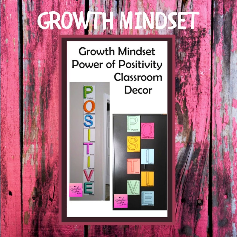 Growth Mindset Power of Positivity Posters and Classroom Decor - Etsy
