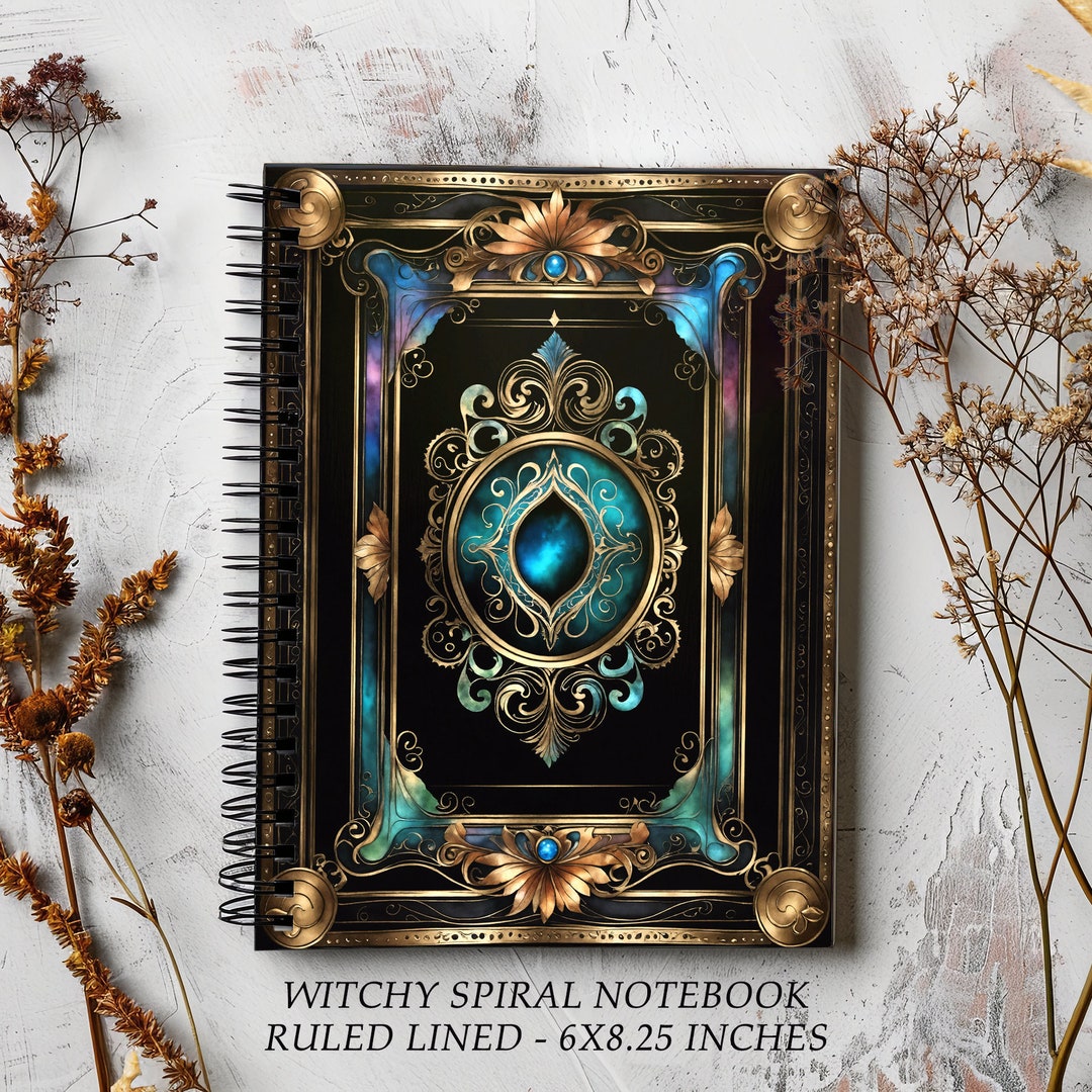 Magic Stone Spellbook Journal Notebook Ruled Line - Etsy