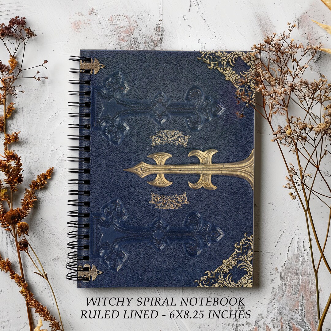 Medieval Book Grimoire Notebook Ruled Line - Etsy