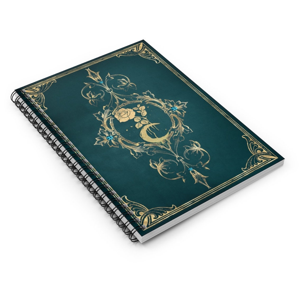 Magic Flower Moon Spiral Notebook Ruled Line - Etsy