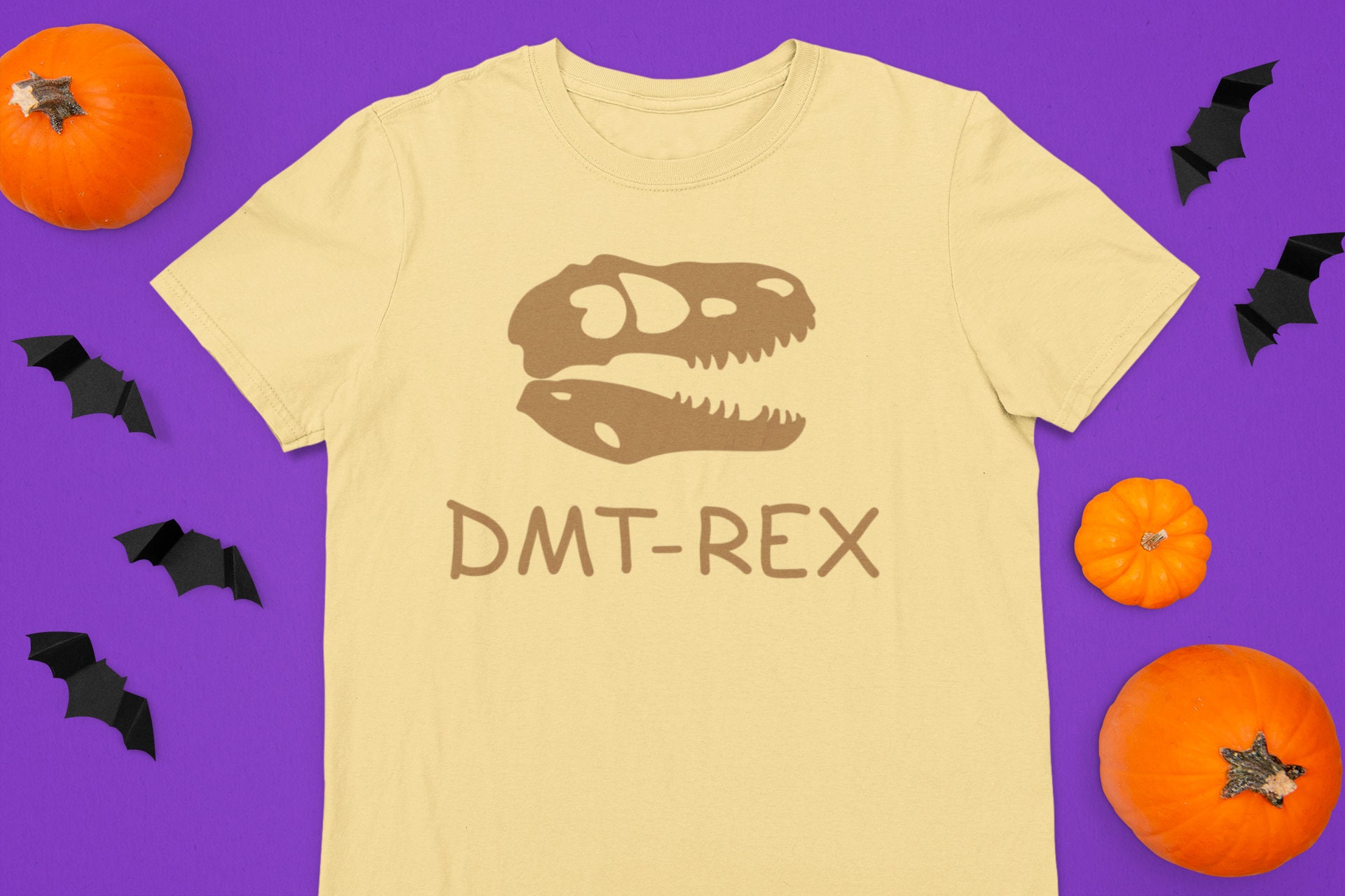 DMT-REX Yellow Graphic T-shirt on a Unisex Bella Canvas Tee From Rick ...