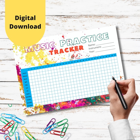 Music Practice Tracker - Etsy