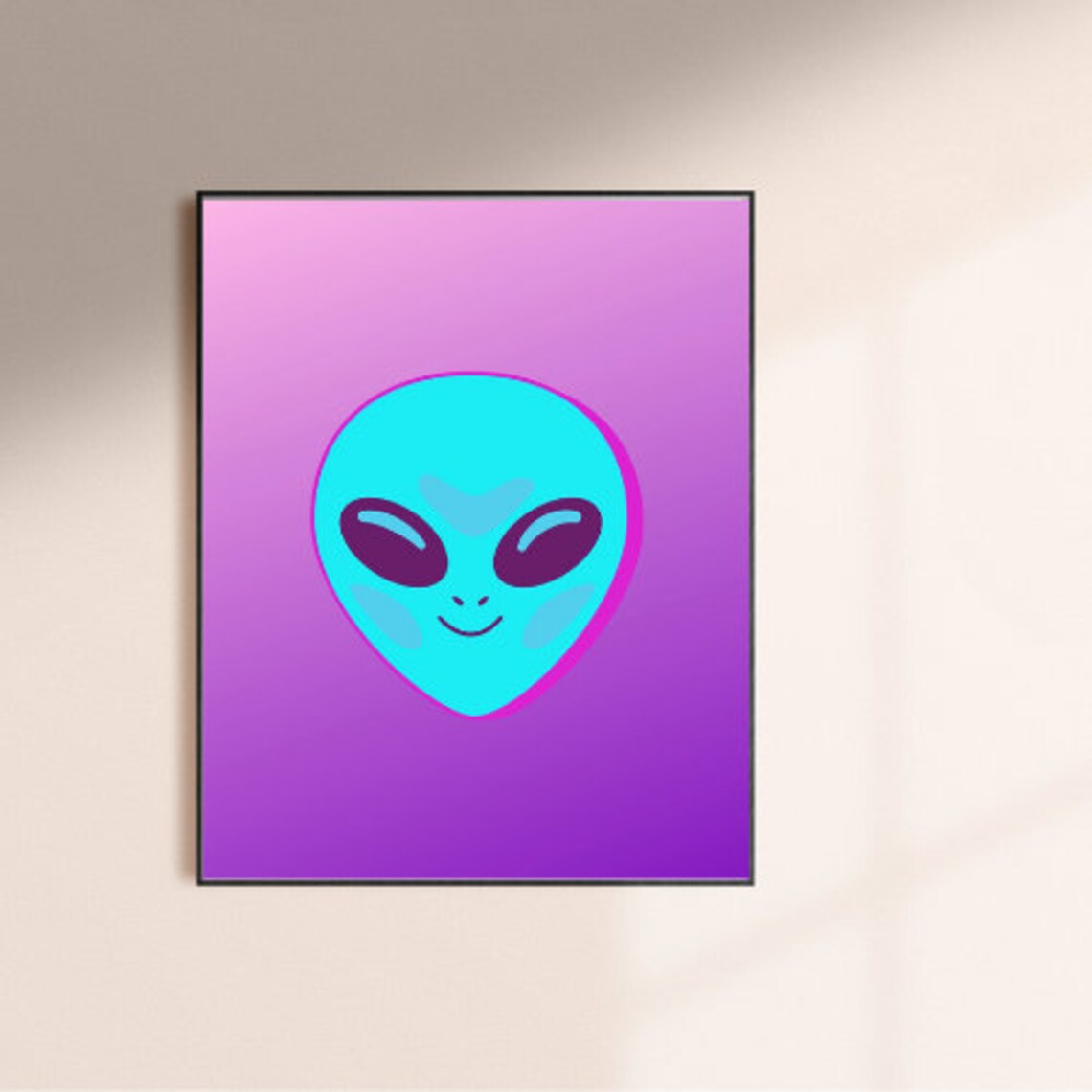 Trippy Alien Wall Art Extraterrestrial Wall Art Outer Space - Etsy