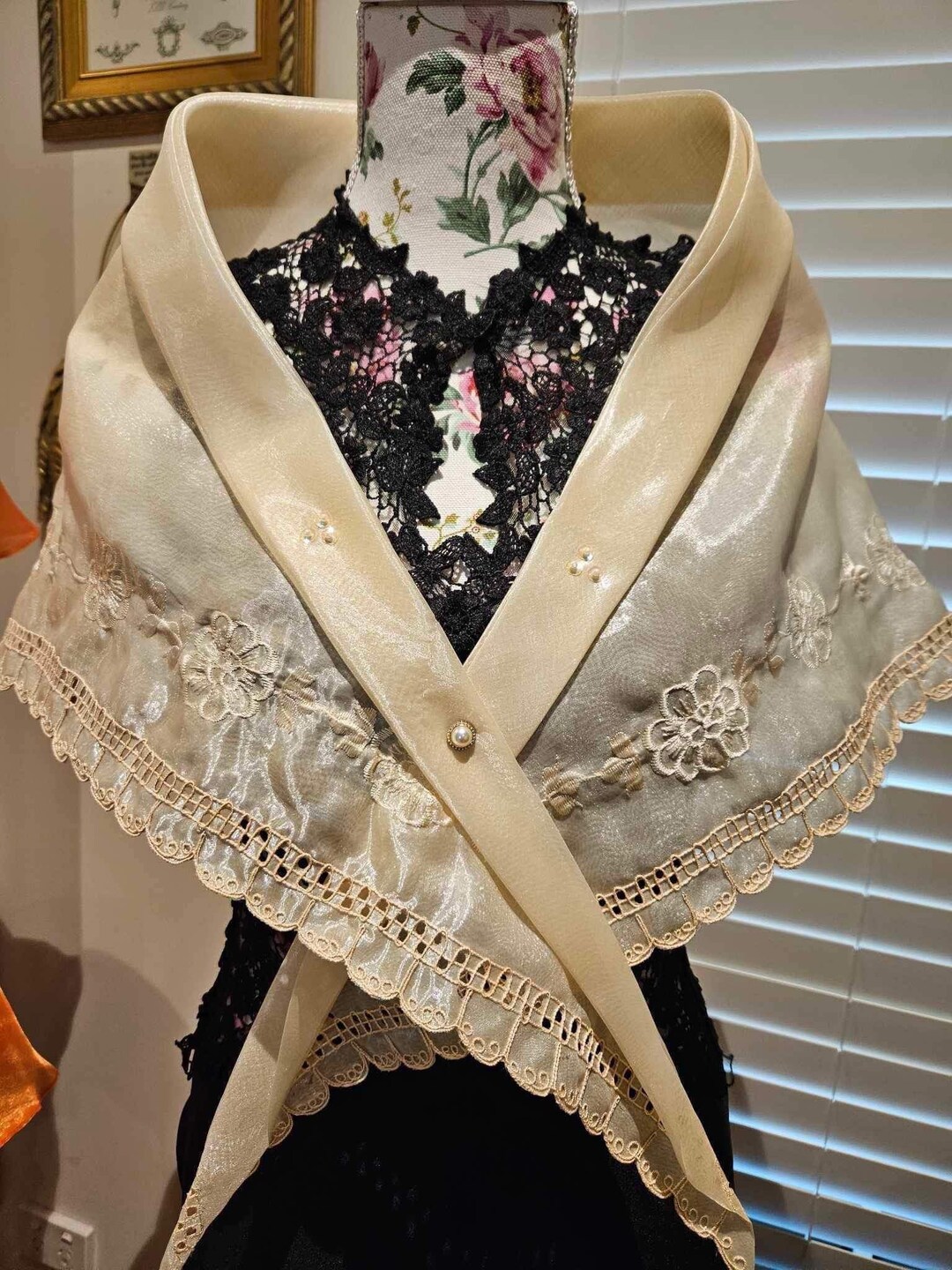 Filipiniana Alampay Beige Classic Premium Philippine - Etsy Australia