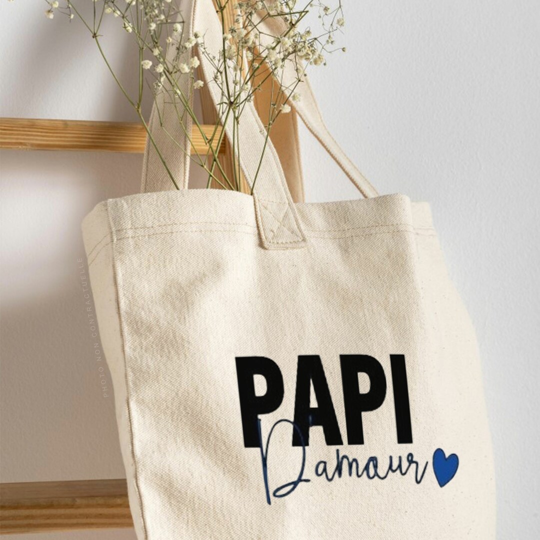 Papi D'amour Tote Bag / Gift Idea / Shopping Bag / Grandpa ...