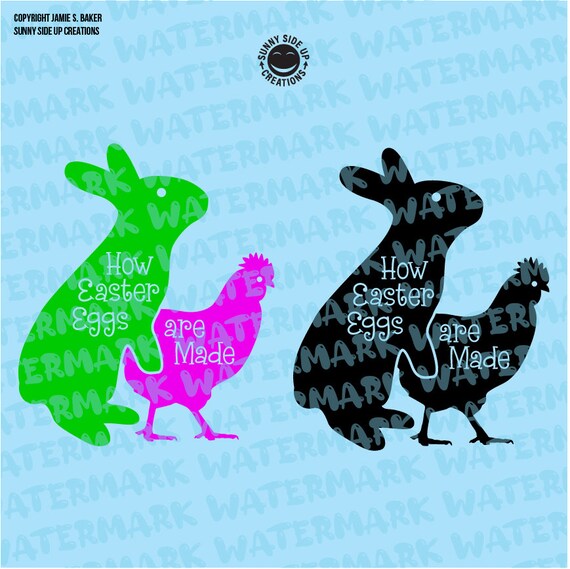 How Easter Eggs Are Made With Bunny Rabbit Chicken Hen - Etsy