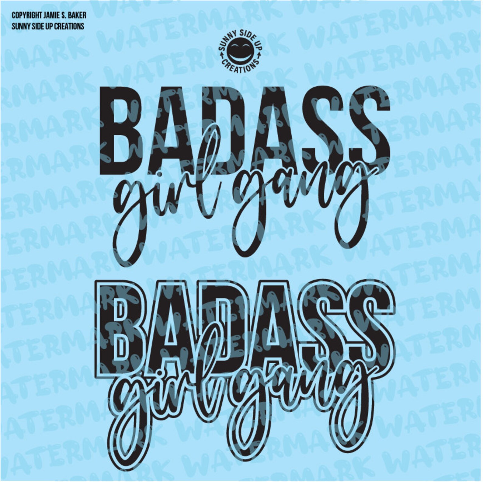 Badass Girl Gang Design for Shirts, Decal, Mug, Hat - Digital Vector ...