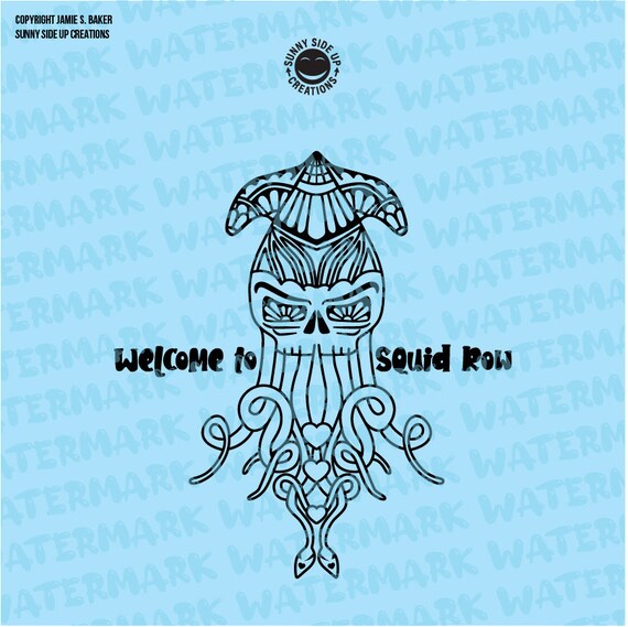 Welcome to Squid Row design for shirts decal digital | Etsy