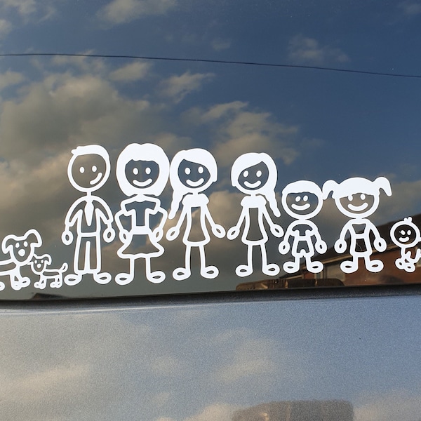 Stick Family Decal - Etsy UK