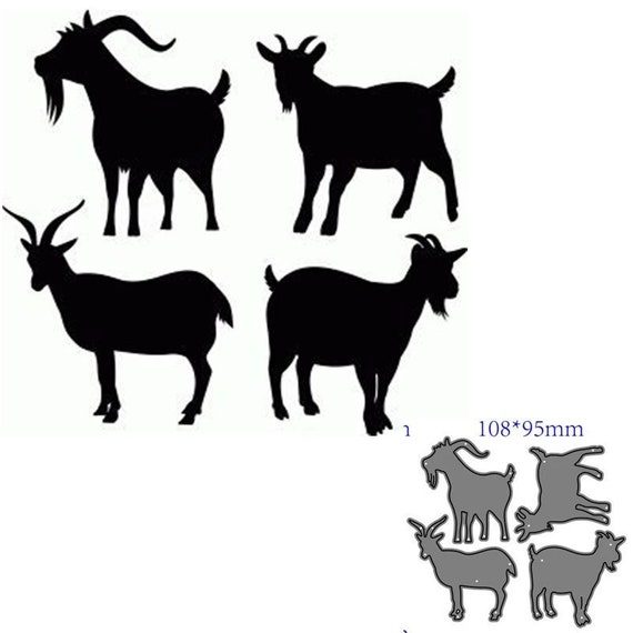 Craft 4Pcs Goats Metal Cutting Dies cut die mold Animal sheep | Etsy