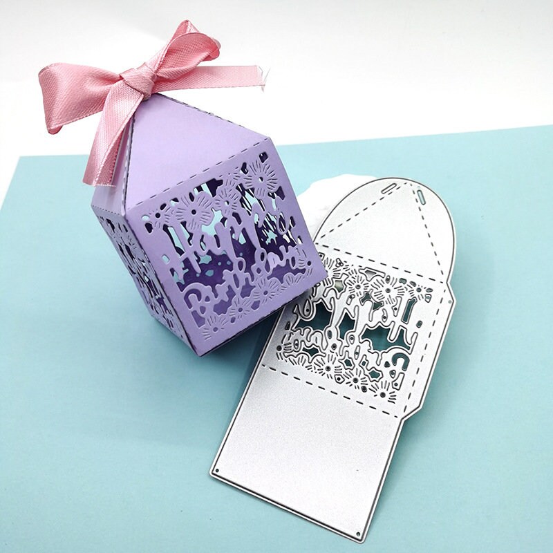Happy Birthday Box Metal Cutting Dies, Crafting Dies, Die Cuts for Card ...