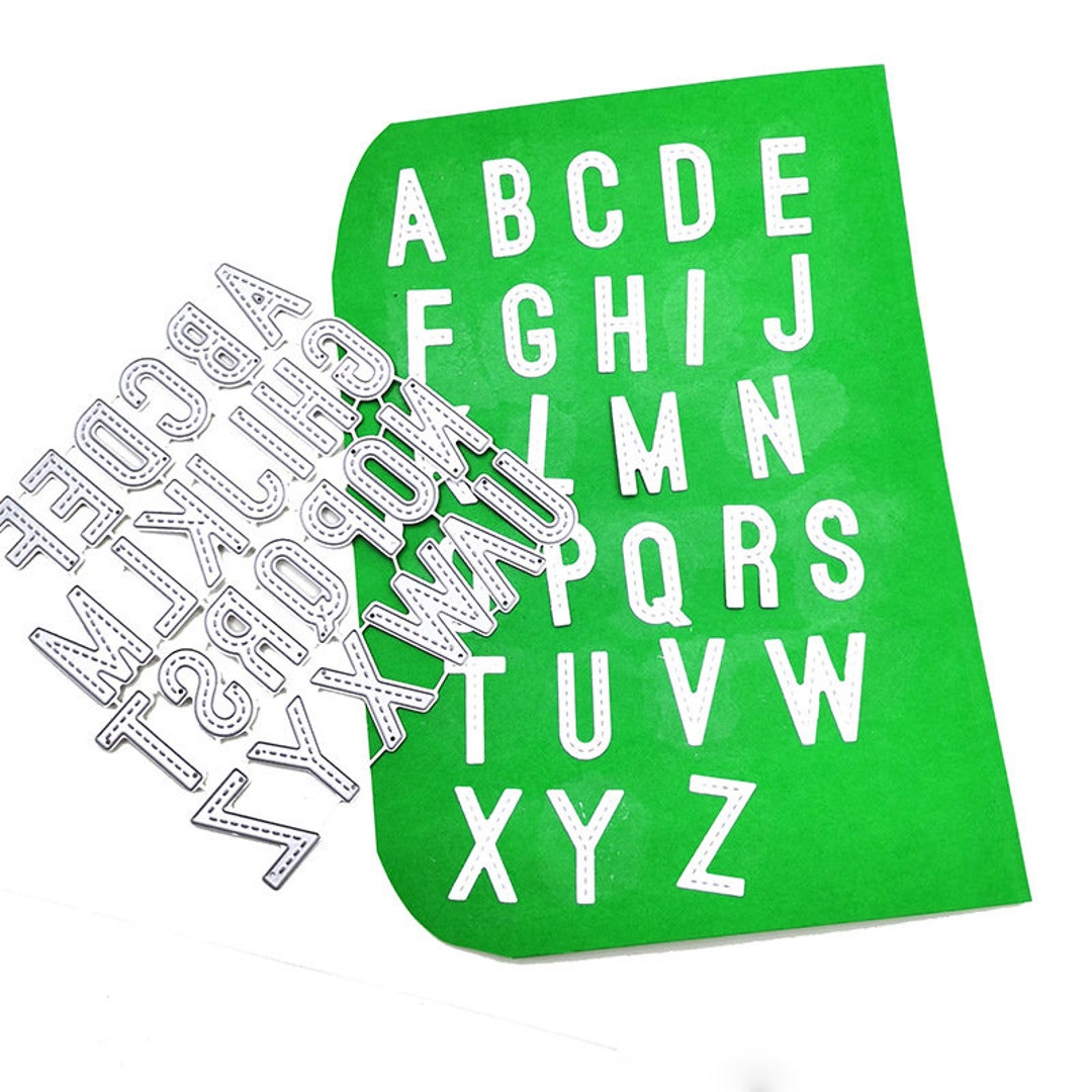 Uppercase Alphabet Metal Cutting Dies, Crafting Dies, Die Cuts for Card ...