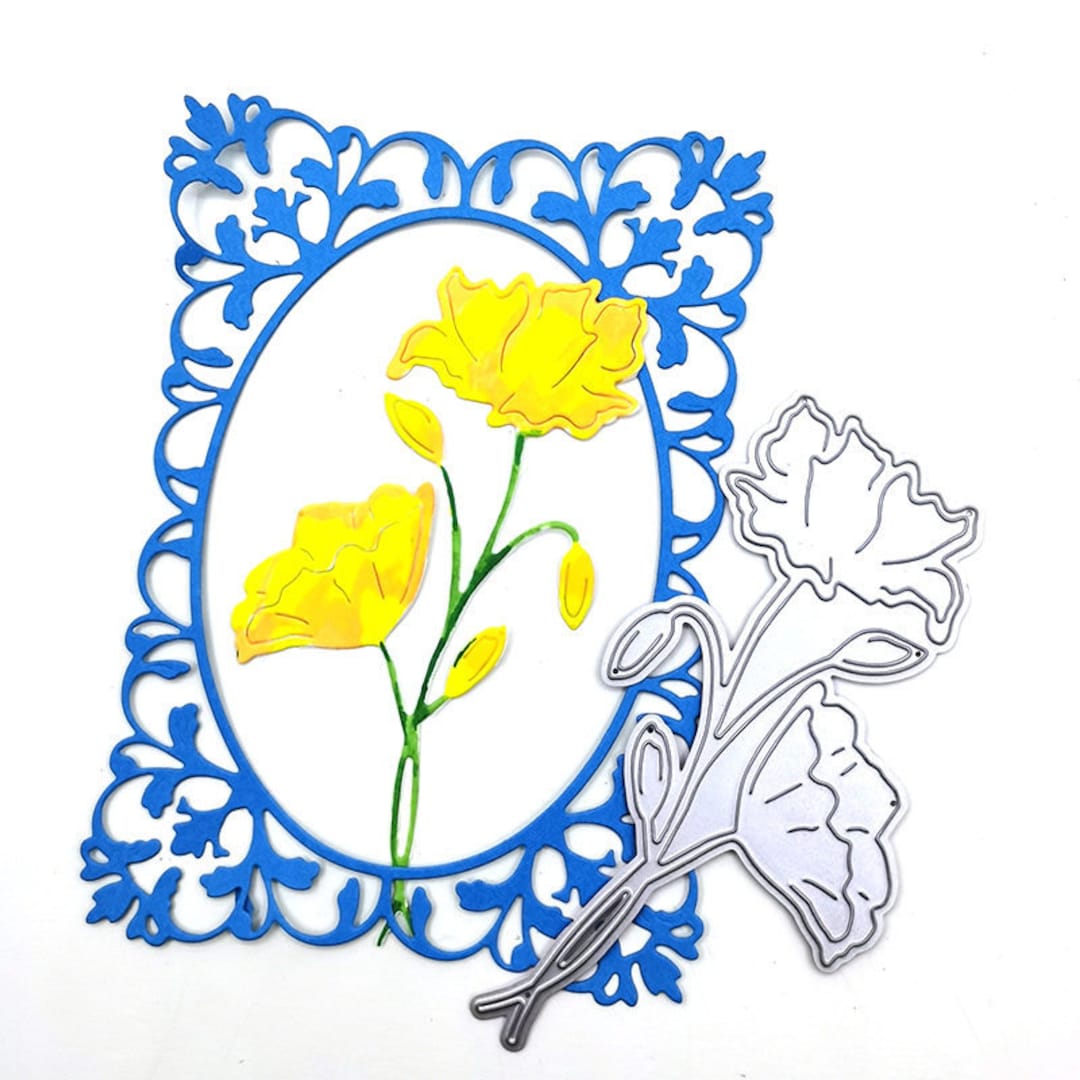 Flower Bouquet Metal Cutting Dies, Crafting Dies, Die Cuts for Card ...