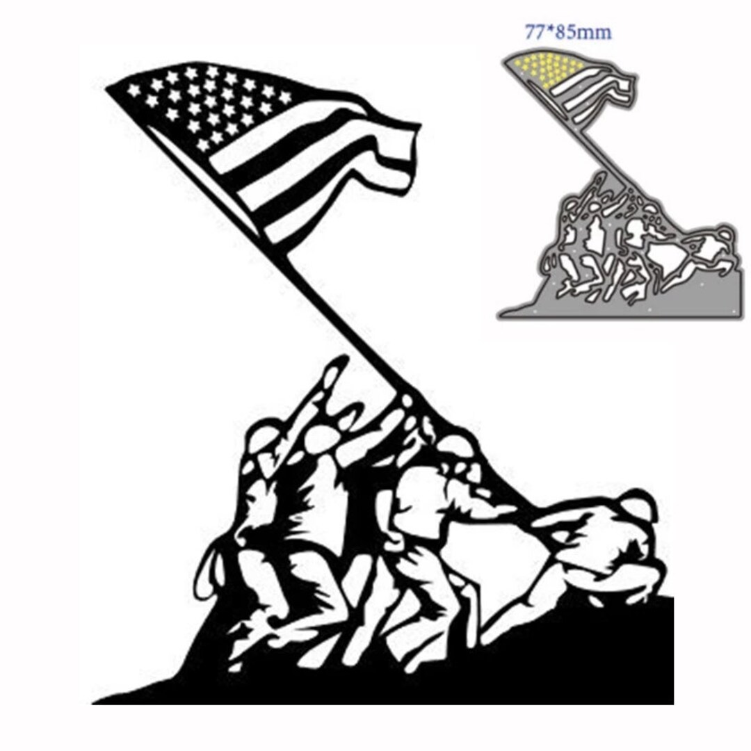 Craft Metal Cutting Dies Cut Die Mold Raise the Flag Decoration ...
