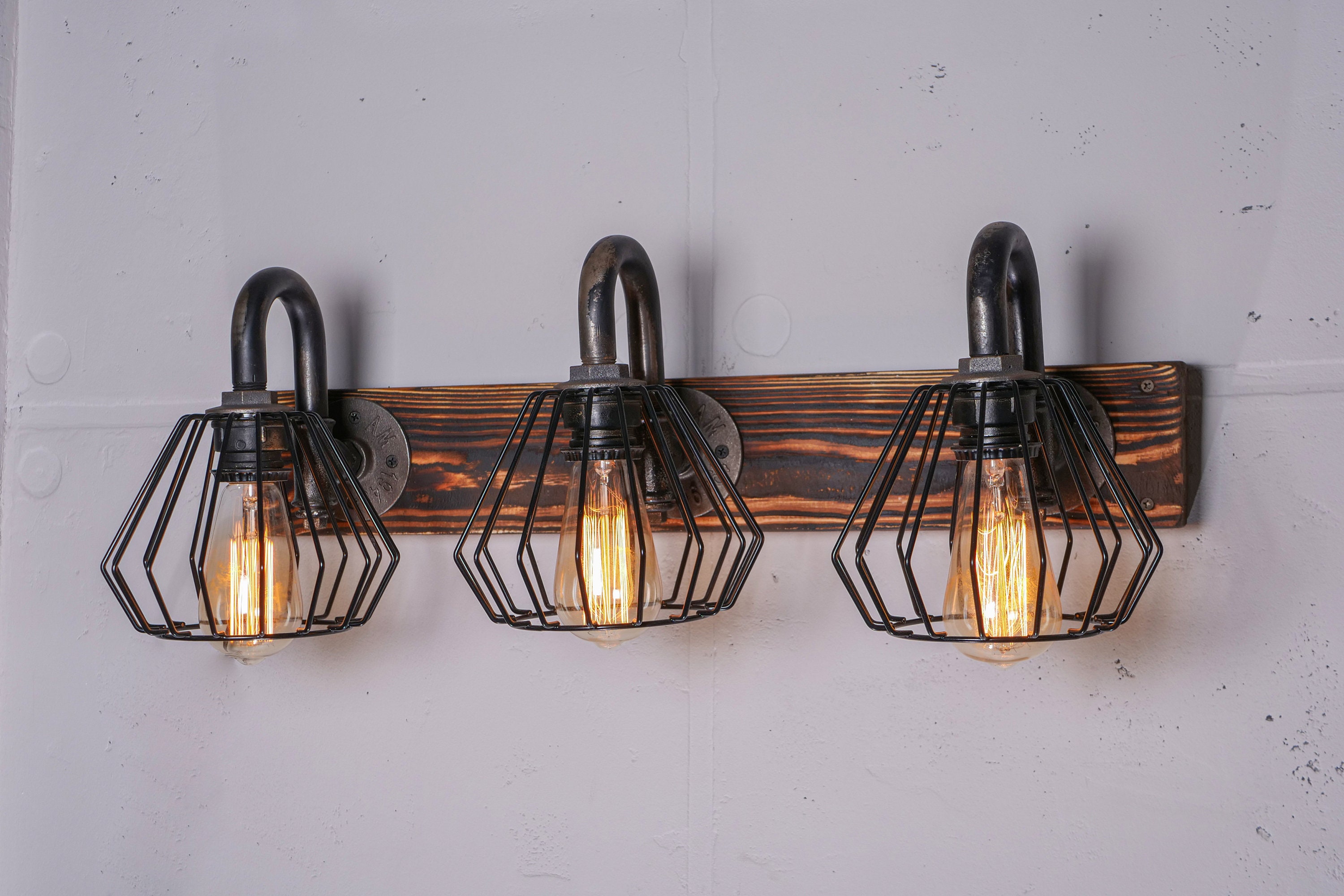 Wood Vanity Light Rustic Wall Lights Farmhouse Vanity Lighting - Etsy
