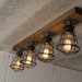 Farmhouse Ceiling Light Wood Cage Light Rustic Chandelier Barn Light - Etsy