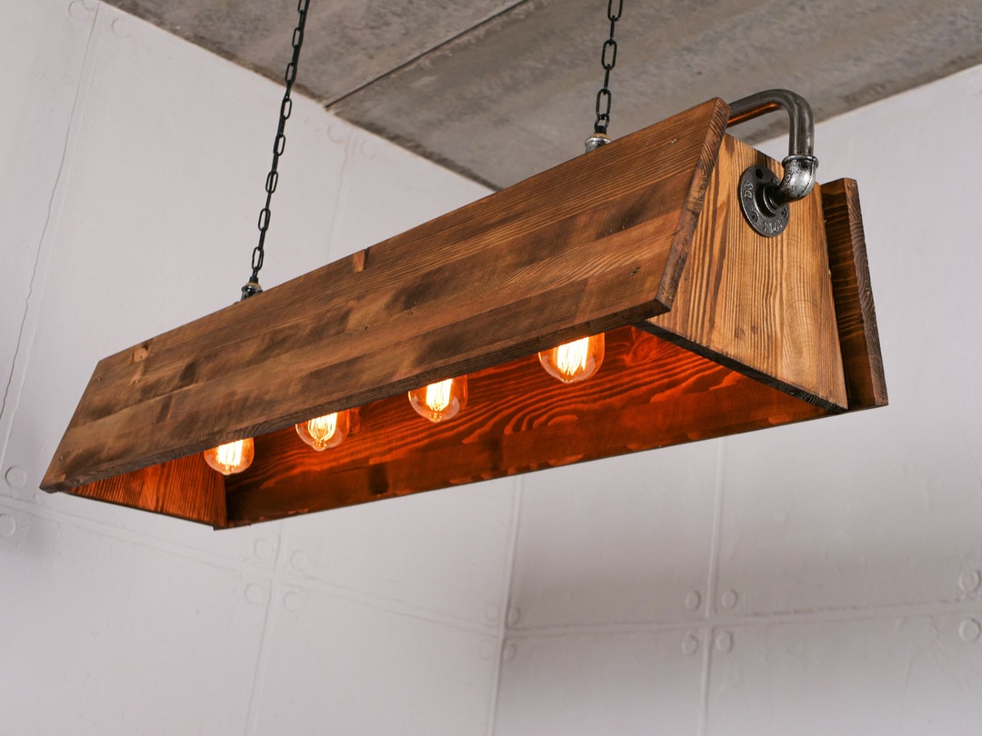 Billiard & Pool Table Light Wood Pendant Lighting Kitchen Island Lights ...
