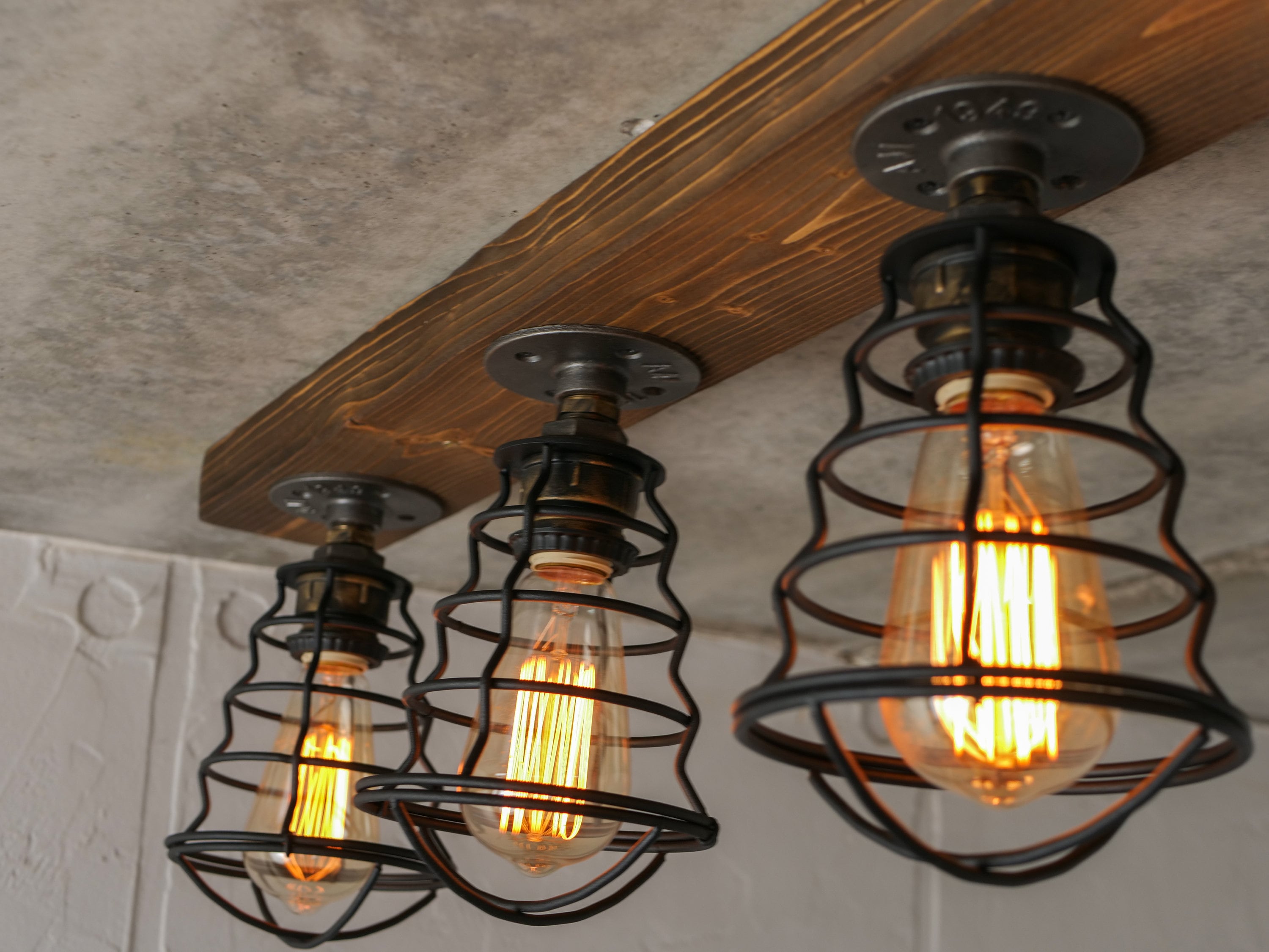 Farmhouse Ceiling Light Wood Cage Light Rustic Chandelier Barn Light - Etsy