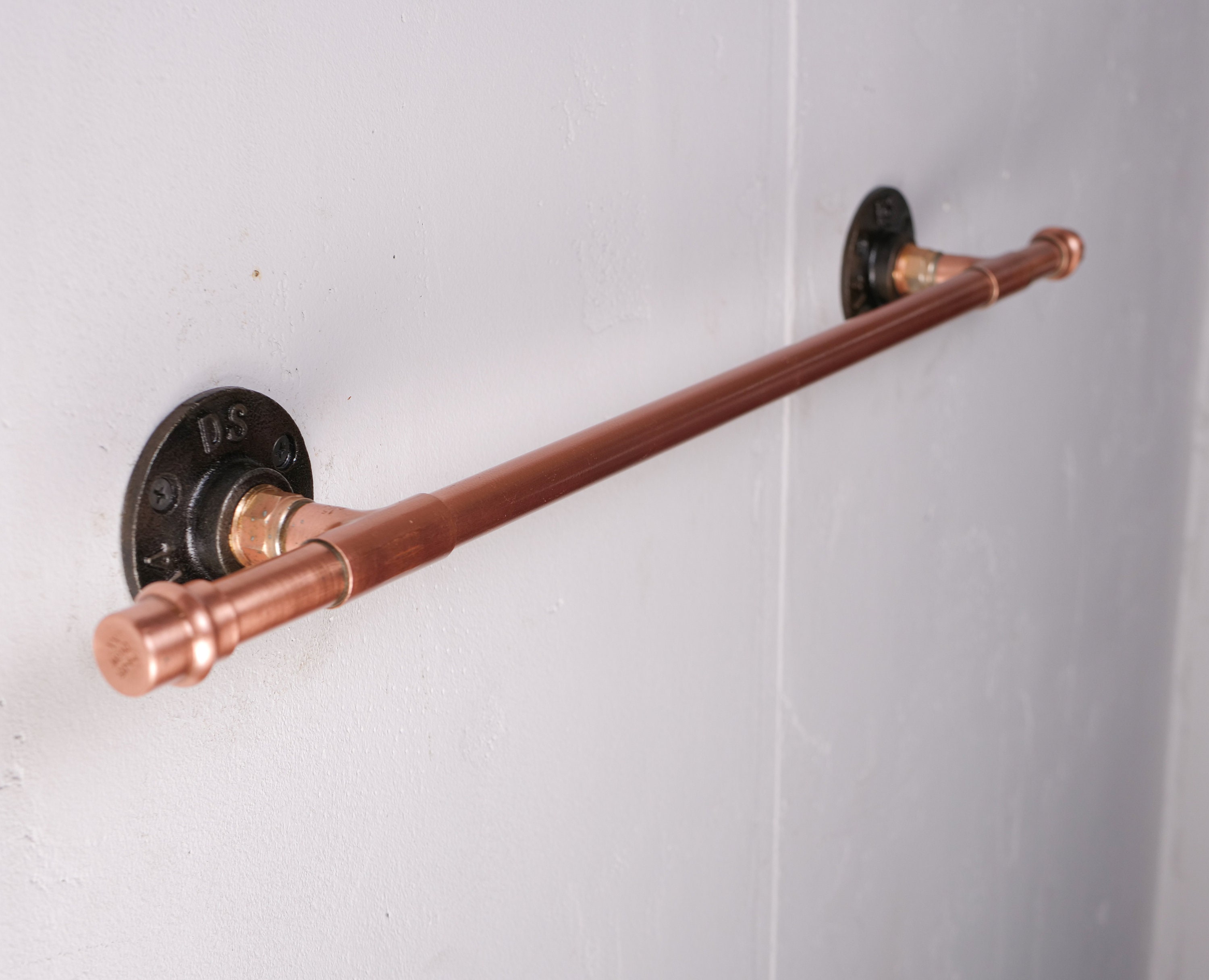 Utensil Holder Kitchen Copper Pot Pan Rail With 5 S Hooks - Etsy