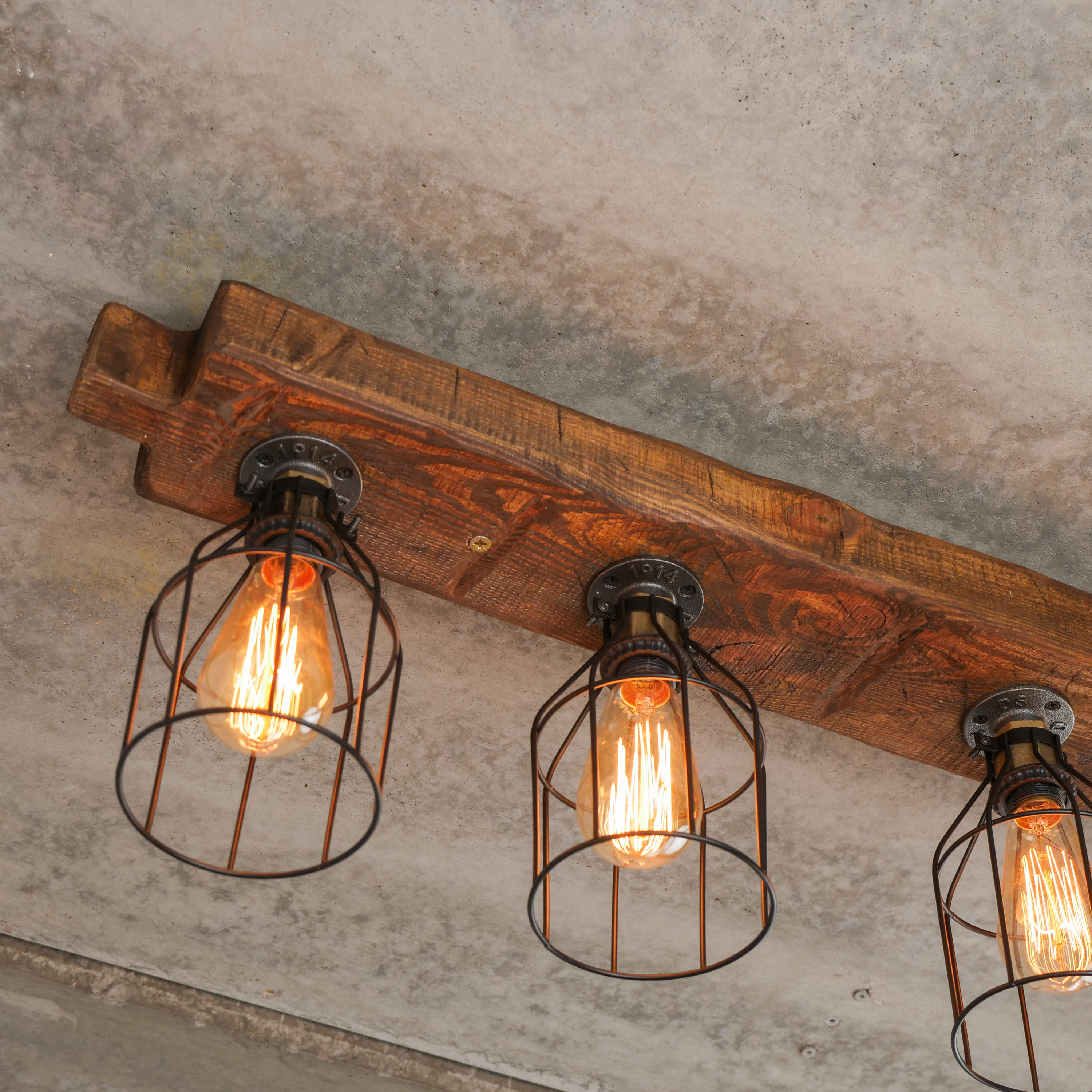 Farmhouse Ceiling Light Wood Kitchen Island Light Fixture Beam Light ...