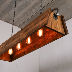 Billiard & Pool Table Light Wood Pendant Lighting Kitchen Island Lights ...