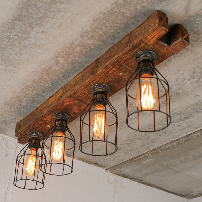 Rustic Farmhouse Kitchen Ceiling Light - Etsy