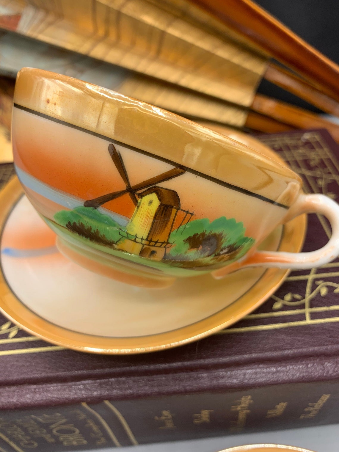 Nippon Lusterware Mini Tea Pot Cups and Saucers - Etsy