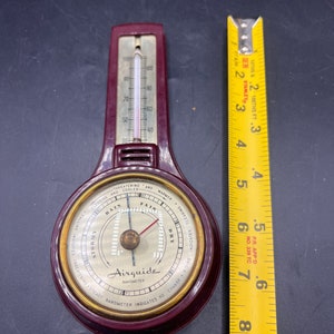 Vintage AIRGUIDE Barometer and Thermometer Weatherstation - Etsy