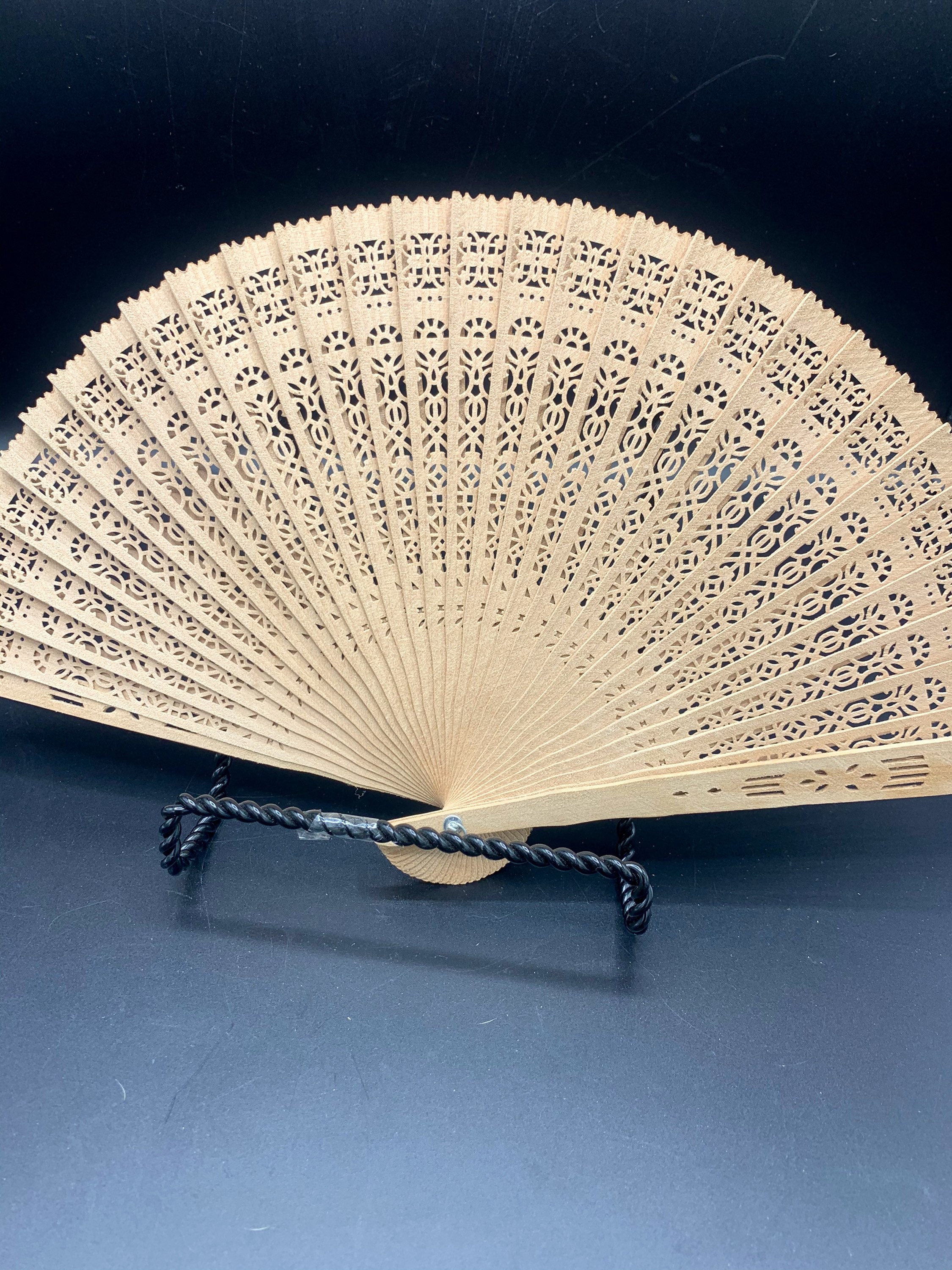 Vintage Chinese Carved Bamboo Wooden Hand Fan With Box/ - Etsy