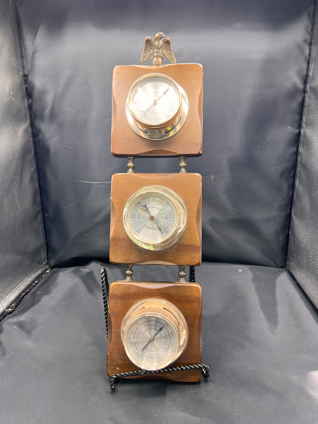 MCM Vintage SPRINGFIELD Weather Station Barometer Humidity Thermometer ...