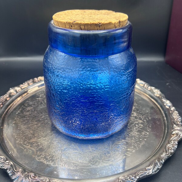 Blue Glass Canisters - Etsy