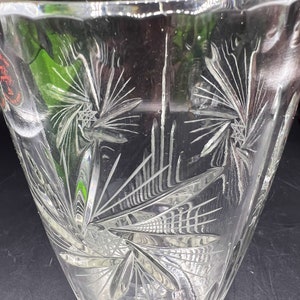 Vintage Etched Crystal Glass Vase Made in Poland 24% Lead Crystal - Etsy