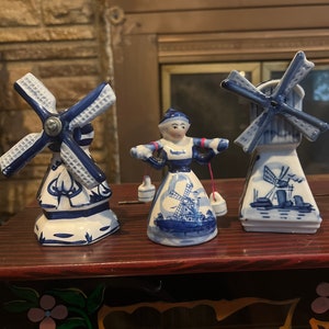 Holland Dutch Shoes Clogs Windmill Bell / Windmill Figurine - Etsy