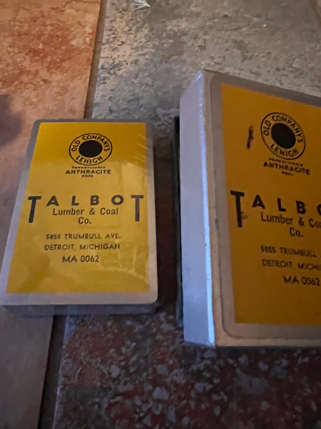 1940 Vintage Talbot Lumber and Coal Company Advertising Playing Cards ...