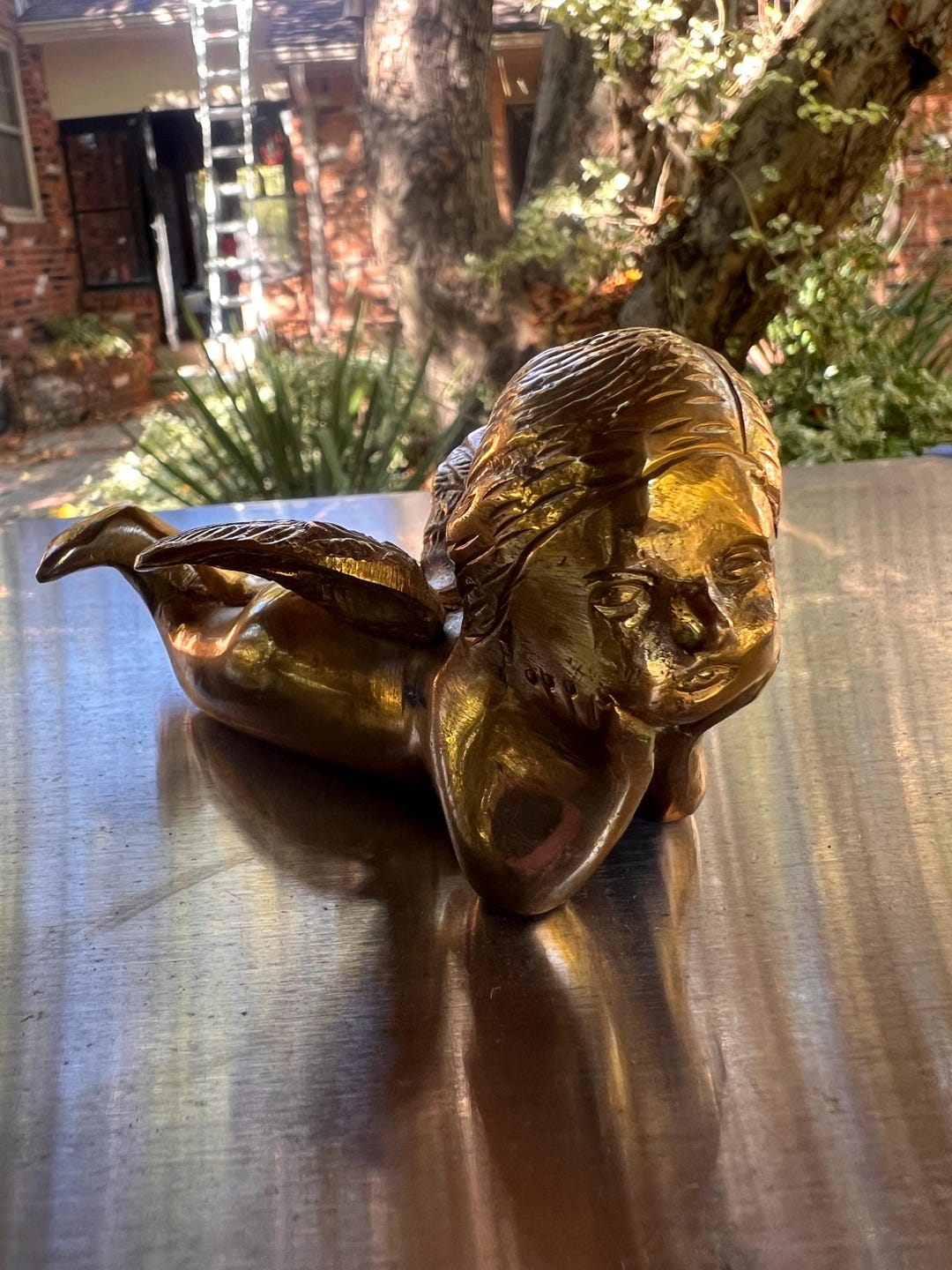 Vintage Solid Brass Angel Blowing Kisses Cherub / Brass Angel - Etsy