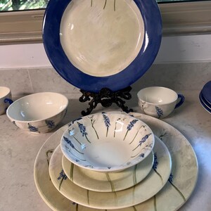 Faïencerie De Gien France Alice, Dinner Set 24 Pieces With Platter and ...