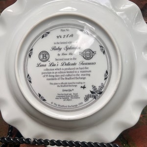 Ruby Splendor, Lena Liu Limited Edition Plate, Second Issue, Delicate ...