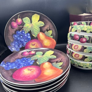 Furio Fruit Dinnerware 5 Pieces , Dinner Plates, - Etsy