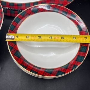 Horchow Gold Tartan Serving Dishes Dinner Plates - Etsy