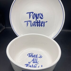 Clay Design Popcorn” Pottery Bowl and Platter / Ceramic Popcorn Set ...