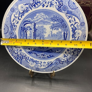 Blue Italian by SPODE Flat Large Cake Plate/ Trivet - Etsy