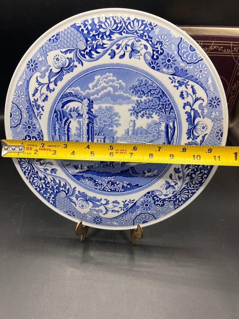 Blue Italian by SPODE Flat Large Cake Plate - Etsy