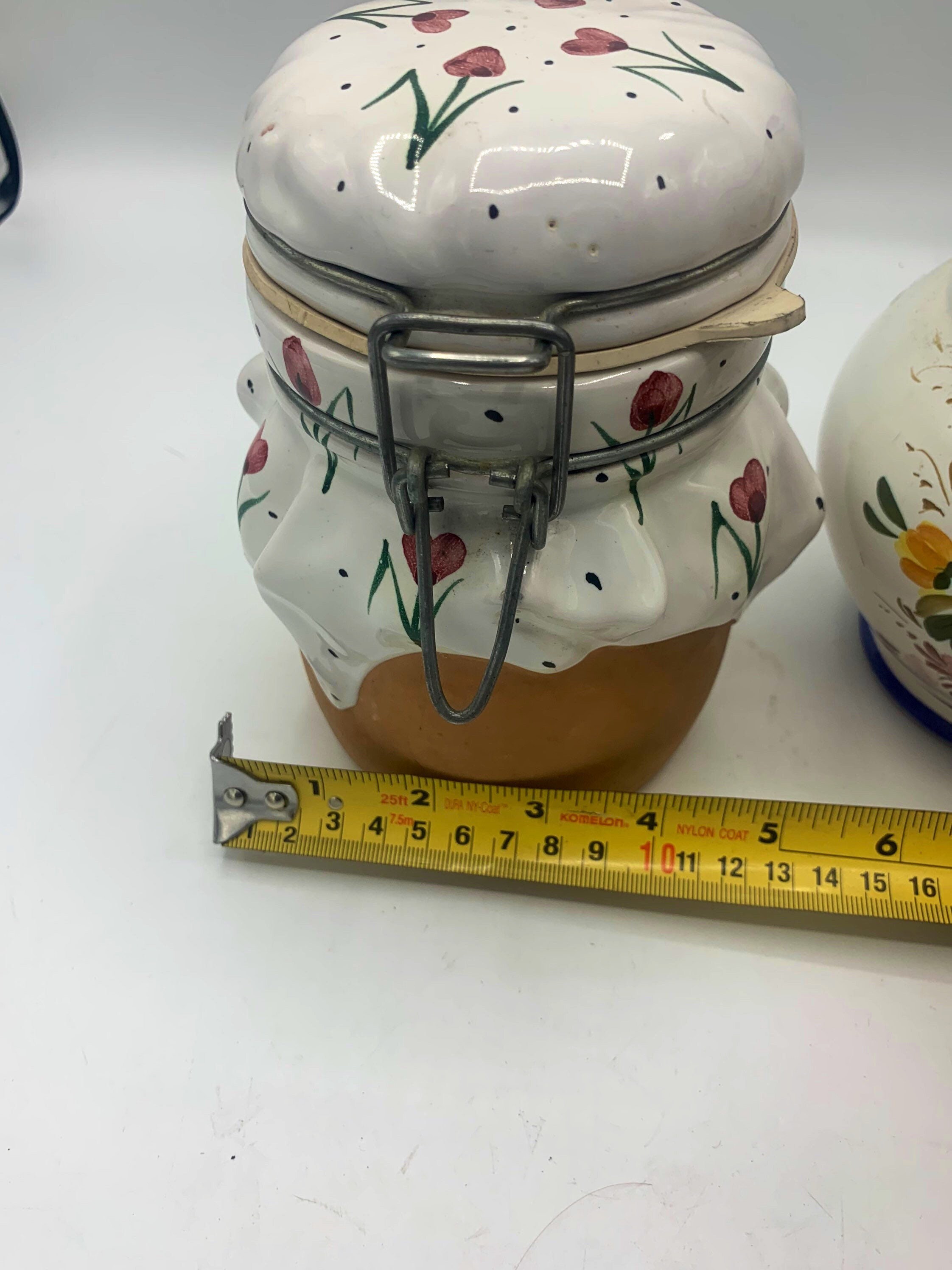 Italian Small Terracota Container Handmade Swinging Lid Hand - Etsy