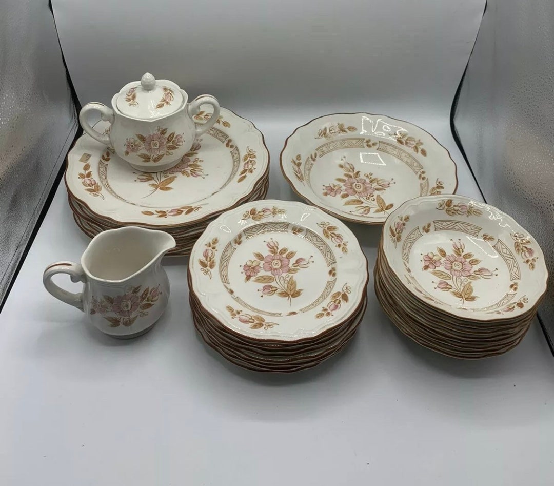 Ironstone Wicker Rose by Sears Japan Dinnerware - Etsy