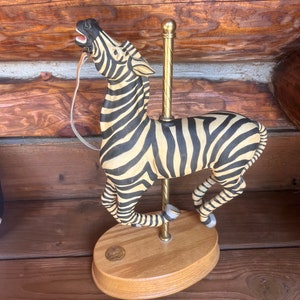Great American Carousel ZEBRA Tobin Fraley Music Box RARE - Etsy