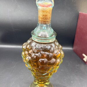 Vintage Italian Wine Bottle Tall Pressed Glass Pitcher , Wine Decanter ...