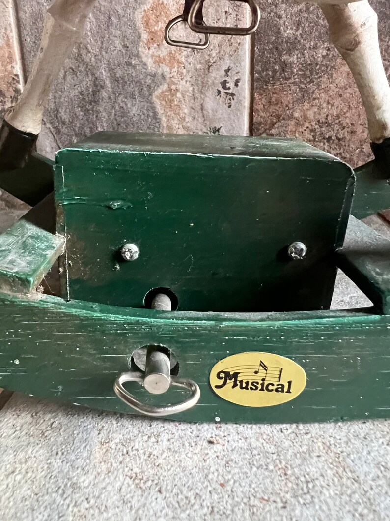 1979 Enesco Musical Rocking Horse With Rider Wind up Plays - Etsy