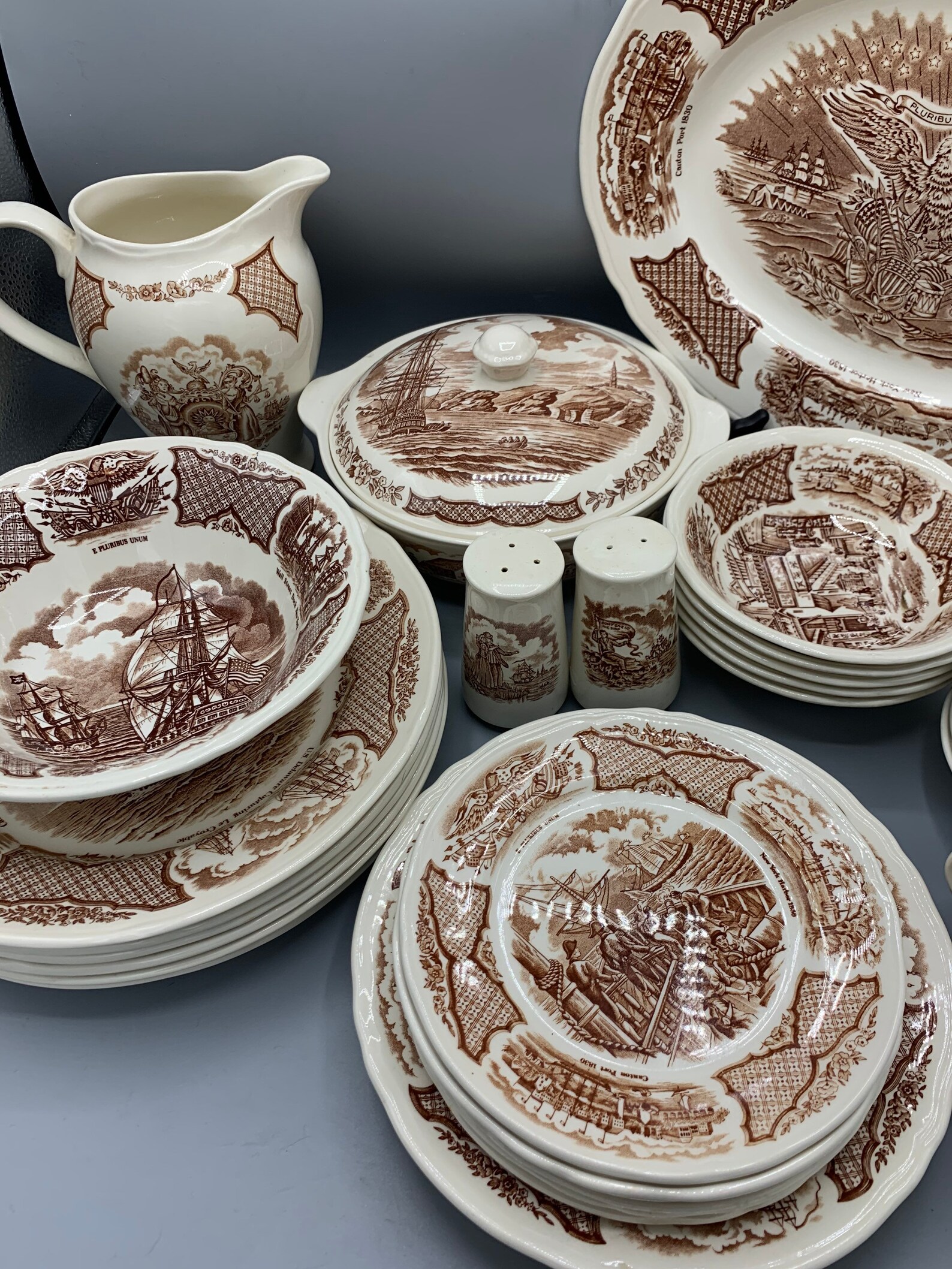 Fair Winds Historical Staffordshire Ship Alfred Meakin dishes | Etsy