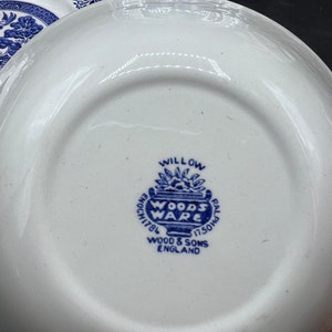 Wood Ware 3 Pieces Blue and White Willow Ware by Wood and Son ...