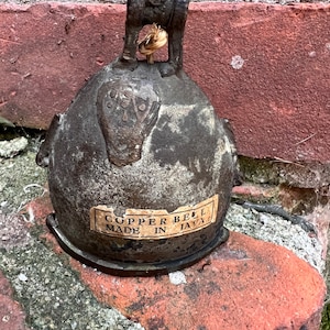 Antique Cooper Bell Made in Java, Wood Tongue - Etsy